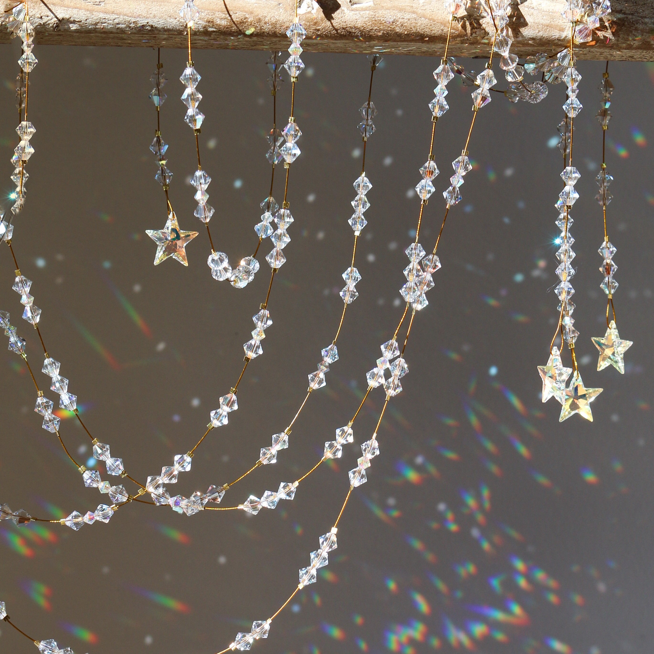 Handmade Swarovski Crystal Star Garland – Christmas Decor - Etsy