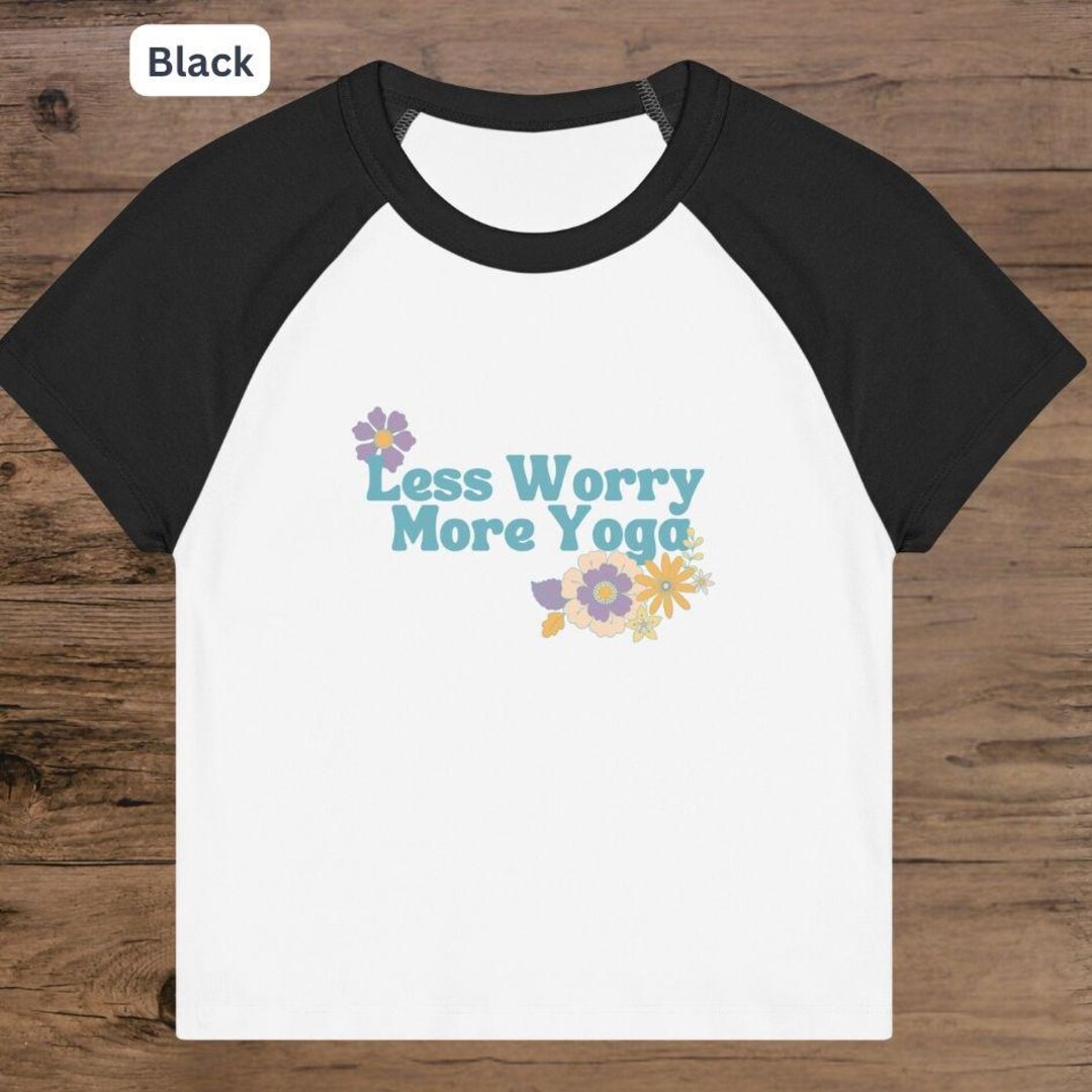 Hippie Yoga Women's Shirt Less Worry More Yoga Vintage Inspired Baby ...