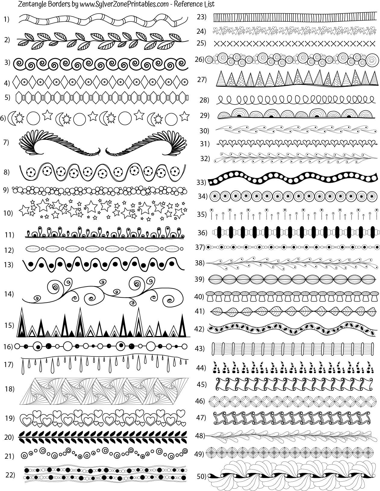 50 Stunning Zentangle Inspired Borders to Add a Little Flair to Your ...