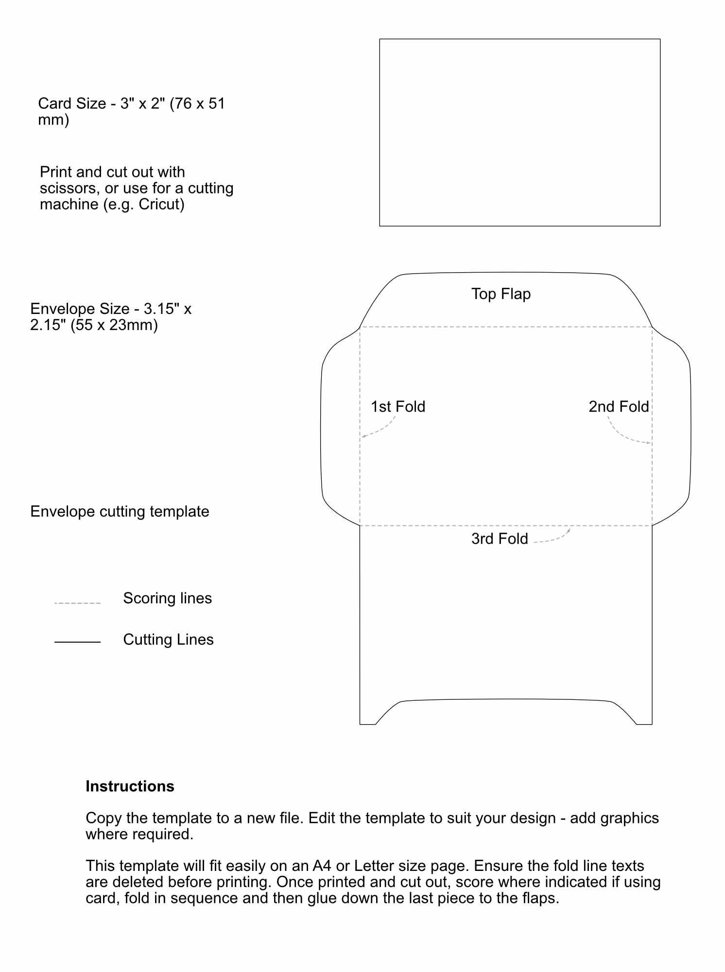 Design Your Own Envelopes With This Instant Digital Download Template ...