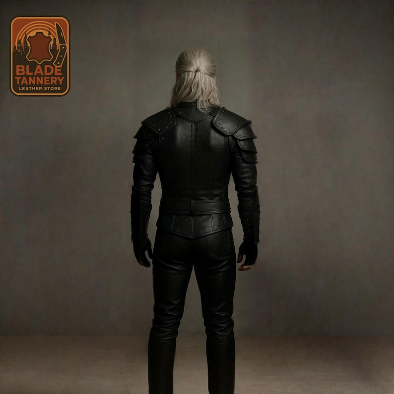 Witcher Inspired Black Leather Armor Set – Medieval Geralt of Rivia ...