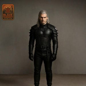 Witcher Inspired Black Leather Armor Set – Medieval Geralt of Rivia ...