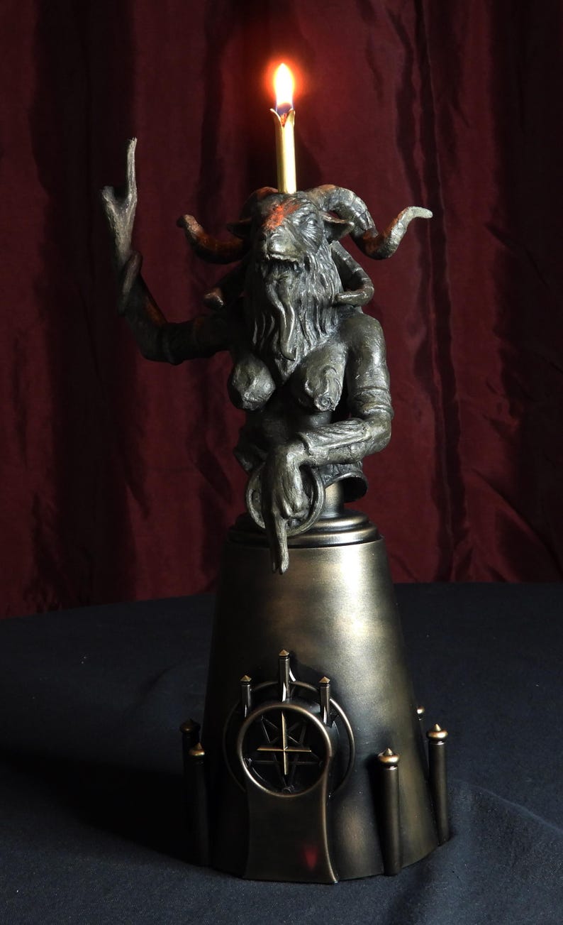 Baphomet Satanic Ritual Oil Lamp - Etsy
