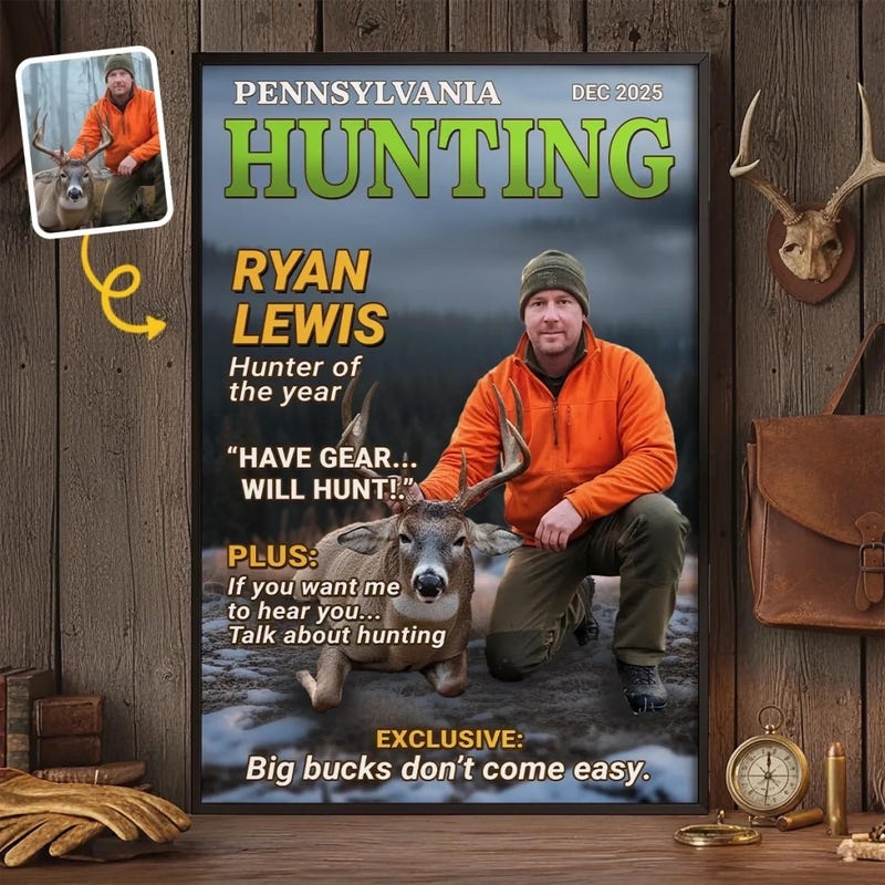 Personalized Hunting Magazine Cover - Etsy