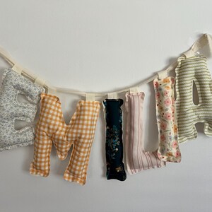 Custom Fabric Name Banner: Handmade Nursery Decor, Baby Shower Gift - Etsy