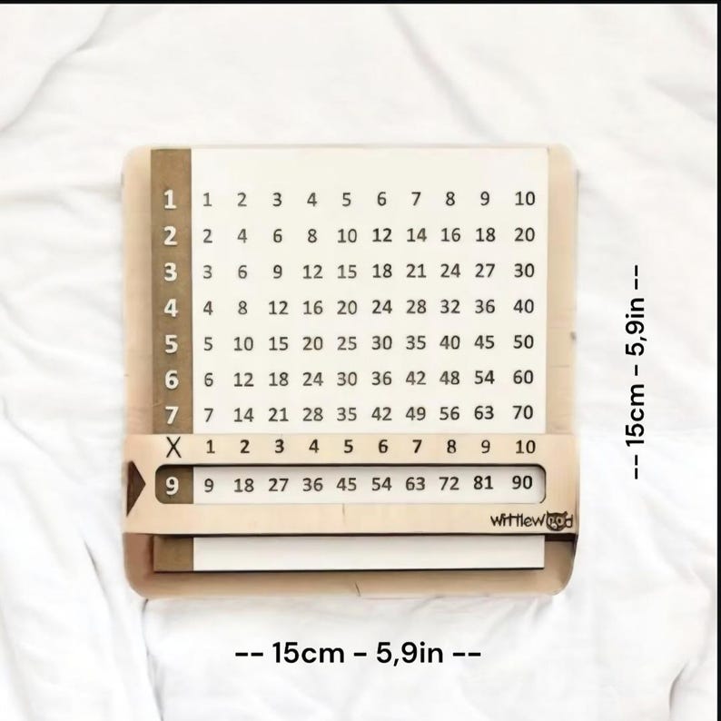 Wooden Multiplication Table With Slider • Montessori Math Toy for Kids ...