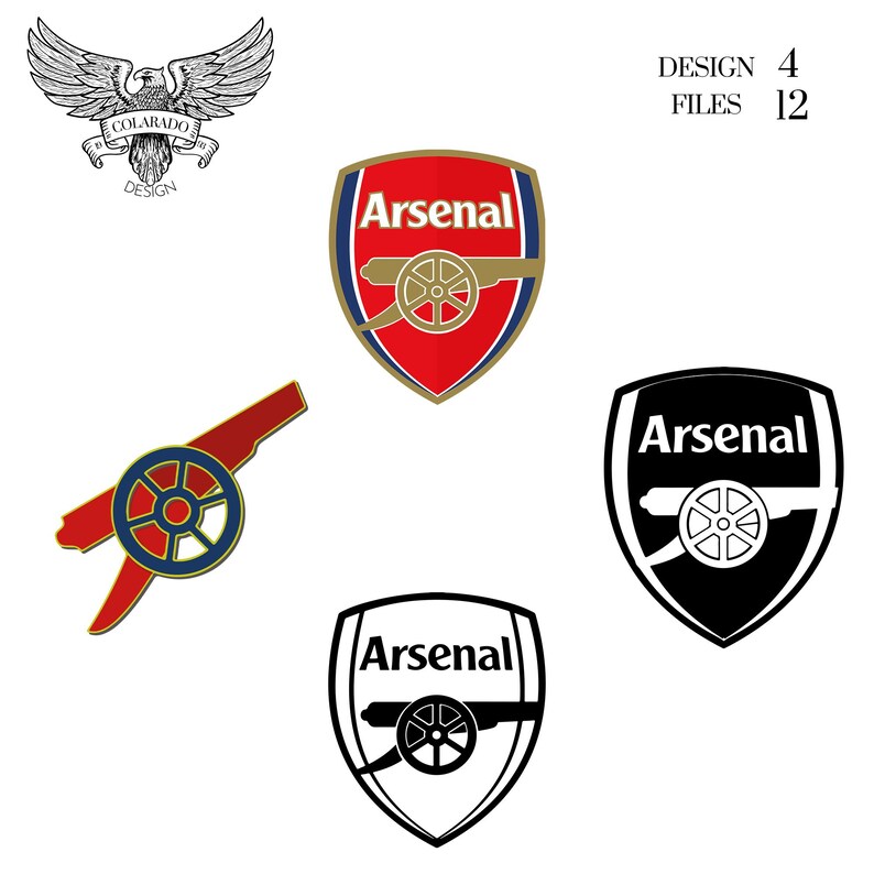 Arsenal Football Logo Sticker -svg-png-pdf- \ Tshirt \ Shirt \ Digital ...