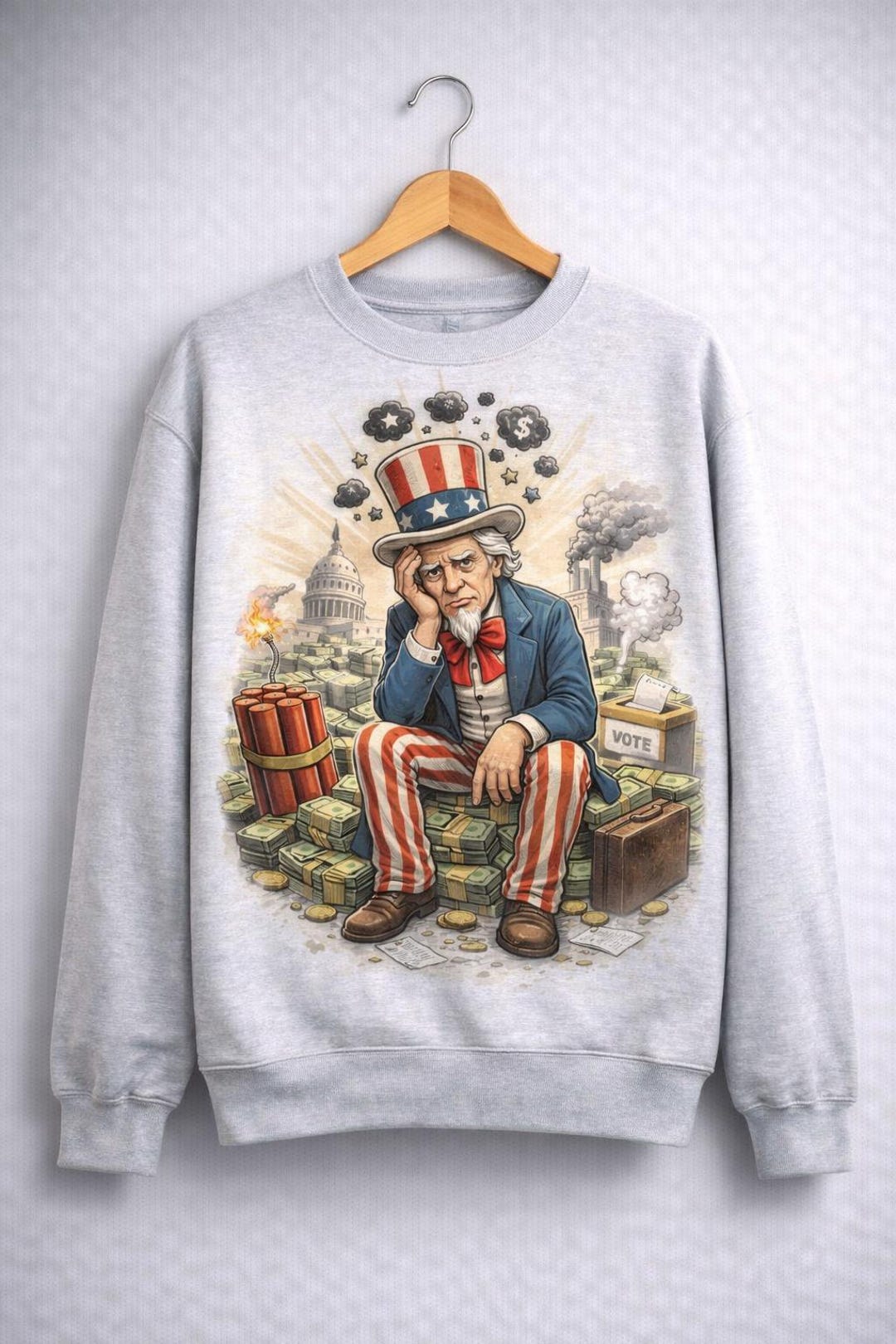 Political Satire PNG, Uncle Sam Money Illustration, Anti Politics ...