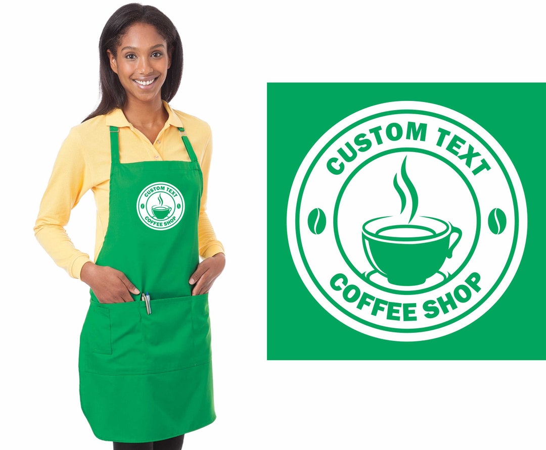COFFEE SHOP APRON Custom Made Personalized Barista - Etsy