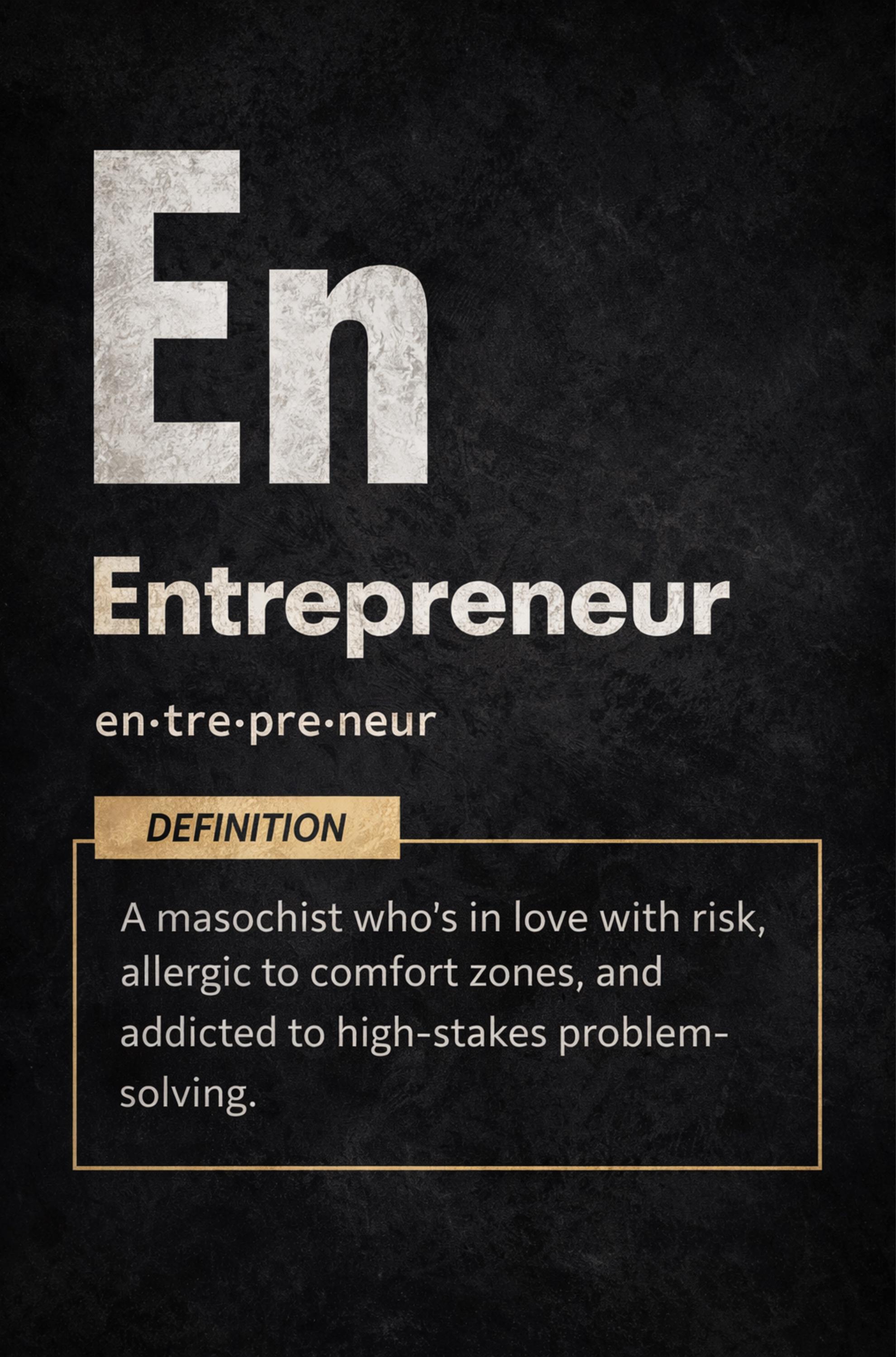 Entrepreneur Definition Wall Art, Funny Startup Quote Poster, Business ...