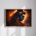 Fiery Lord Shiva Wall Art | Mahadev Side Profile | Cosmic Shiva Hindu ...