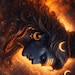 Fiery Lord Shiva Wall Art | Mahadev Side Profile | Cosmic Shiva Hindu ...