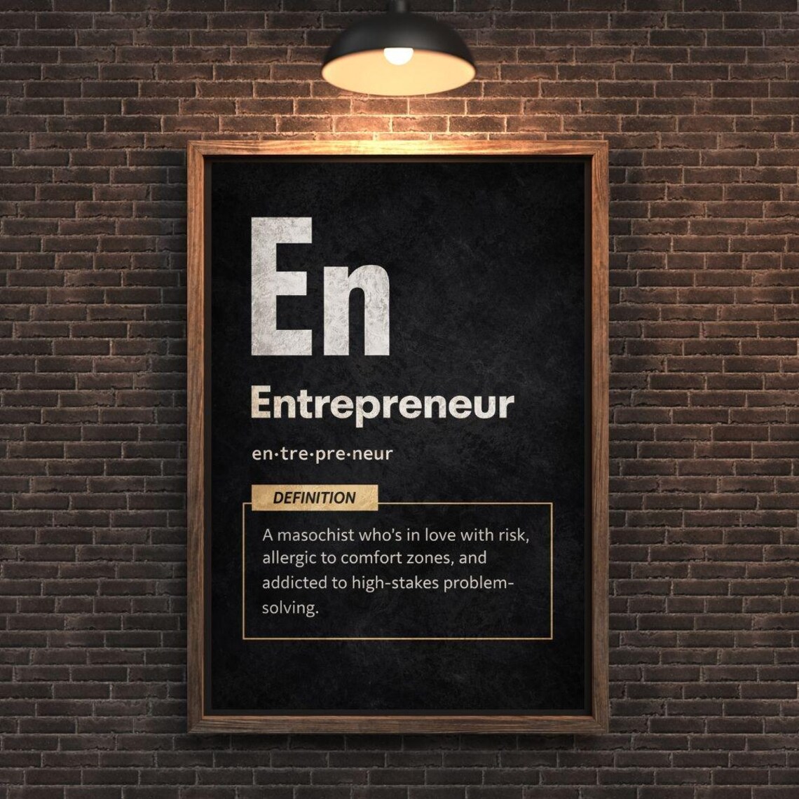Entrepreneur Definition Wall Art, Funny Startup Quote Poster, Business ...