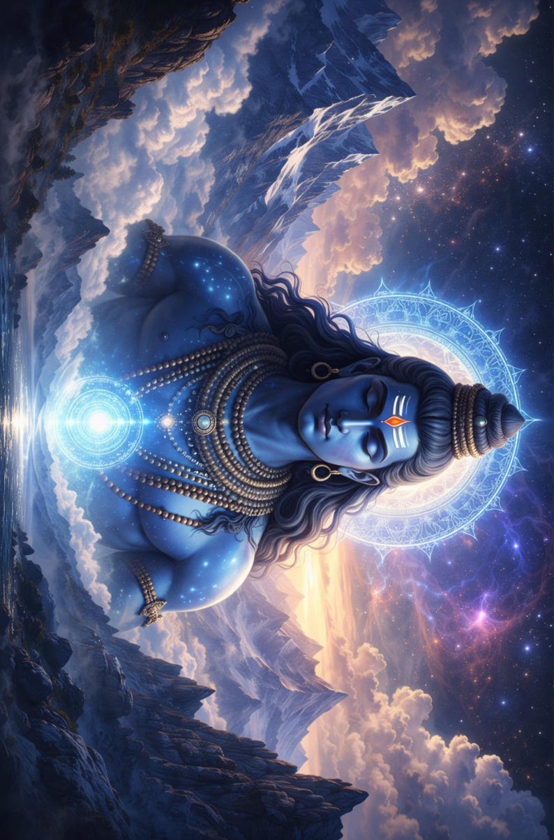 Cosmic Lord Shiva Wall Art | Mahadev Universe Artwork | Celestial Shiva ...