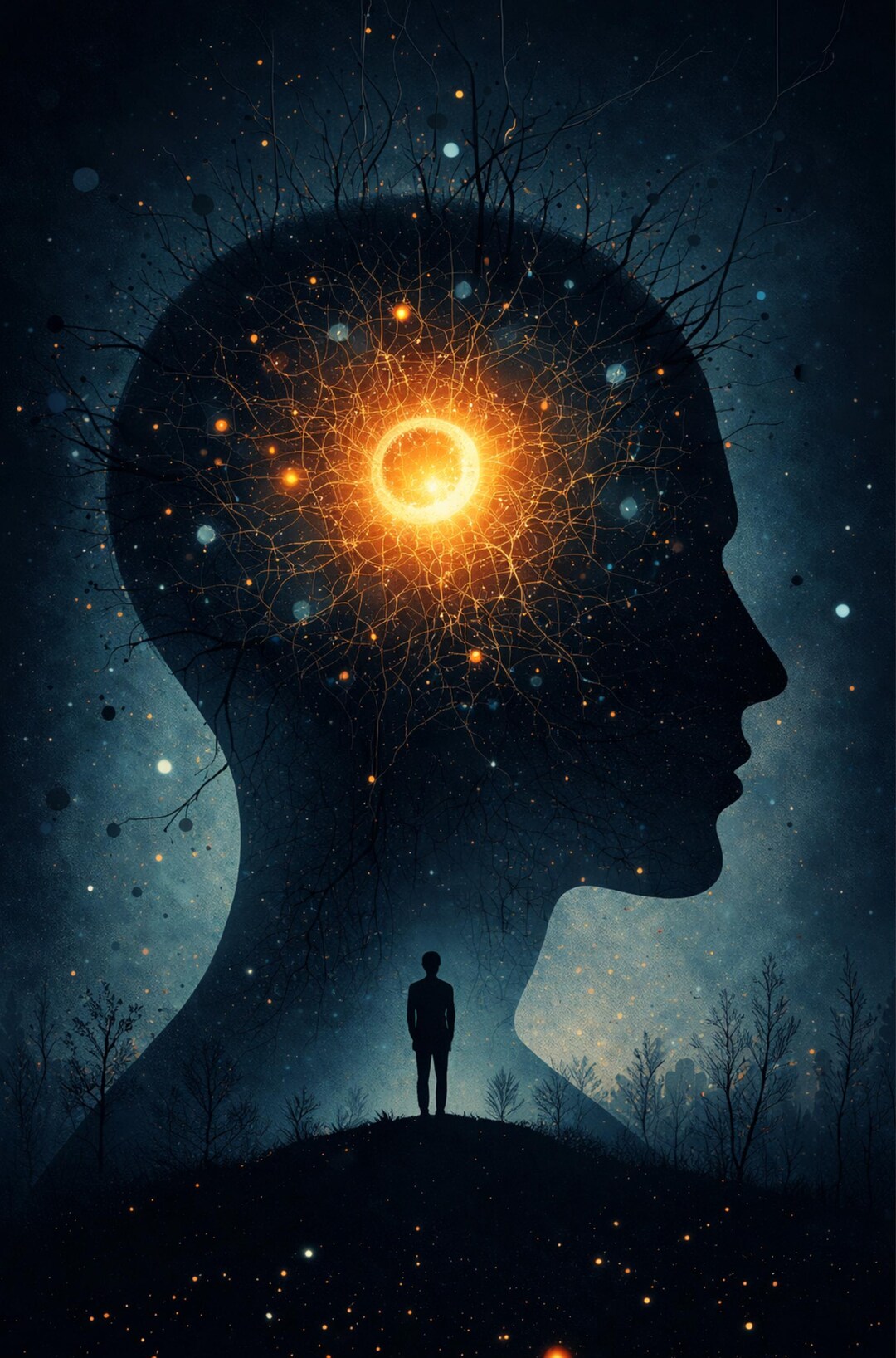 Mind Awakening Wall Art, Consciousness Art Print, Human Thought ...