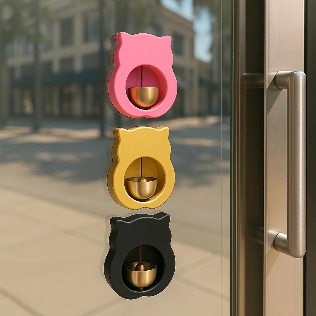 Pink Gold Owl Doorbell: Handmade Dopamine Decor, Adhesive Mounting - Etsy