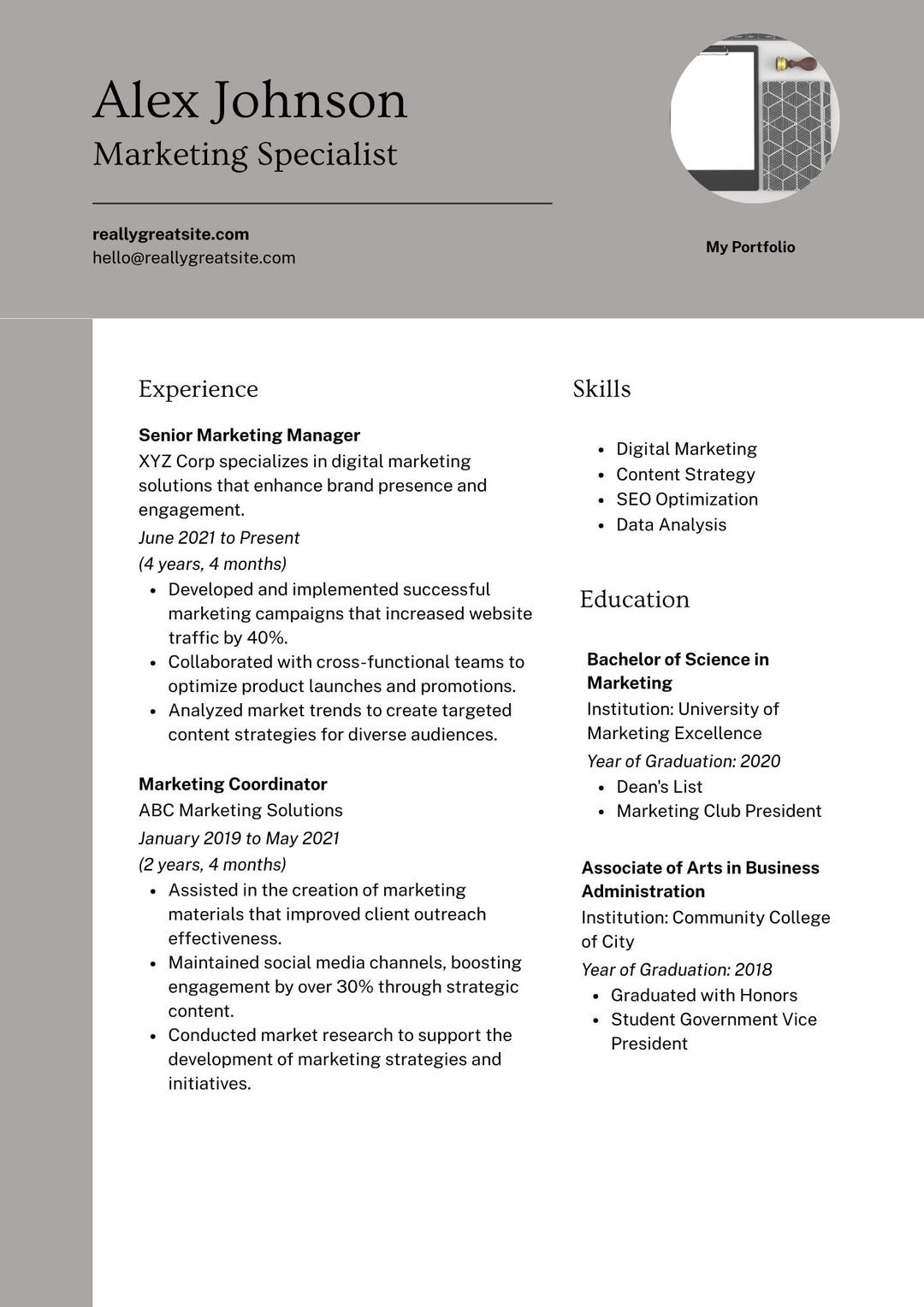 Modelo de currículo moderno: Currículo profissional, carta de ...