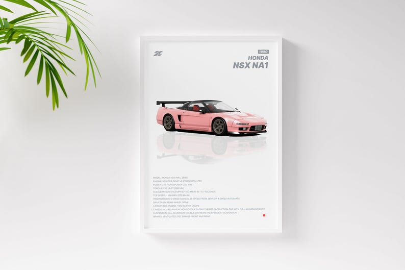Honda NSX NA1 Poster – Supercar Wall Art, Motorsport Car Print, JDM Car ...