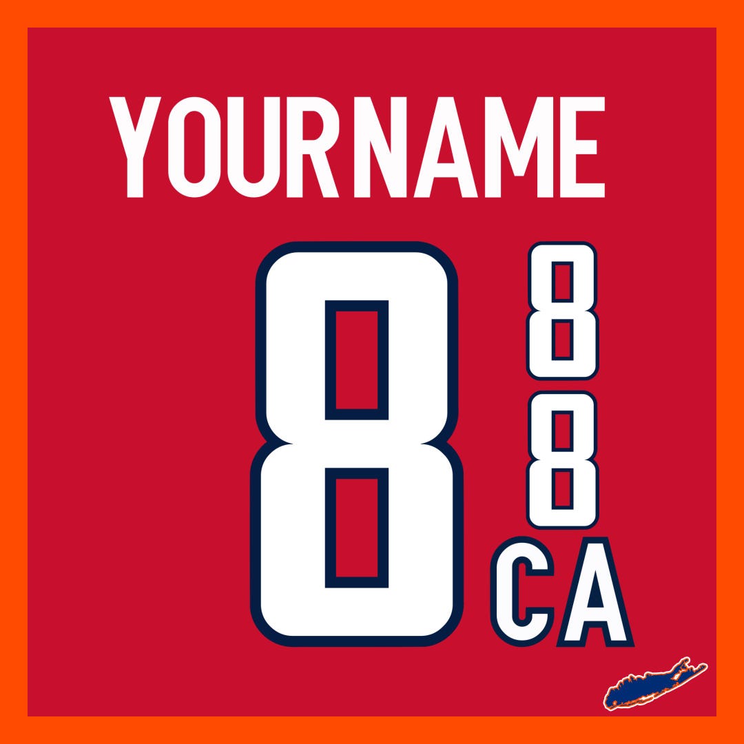 Washington Capitals Custom Lettering Kit for 2025-present Alternate ...