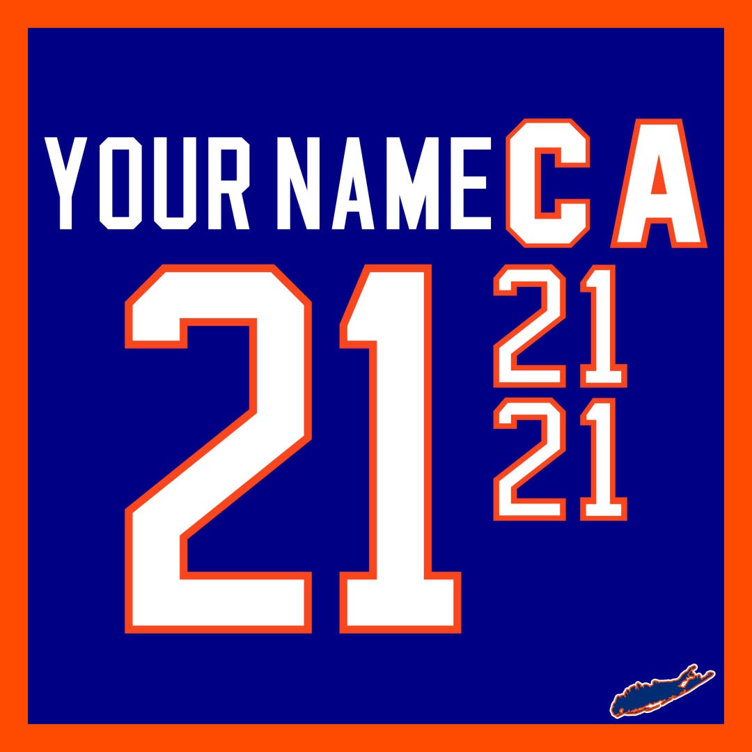 New York Islanders Custom Lettering Kit for 1985-91 Jersey - Etsy