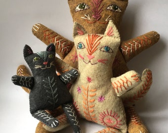 Felt cat pattern | Etsy