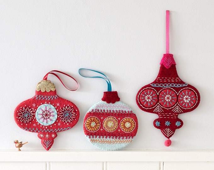 Downloadable Flat Christmas Bauble Pattern/instructions - Etsy UK