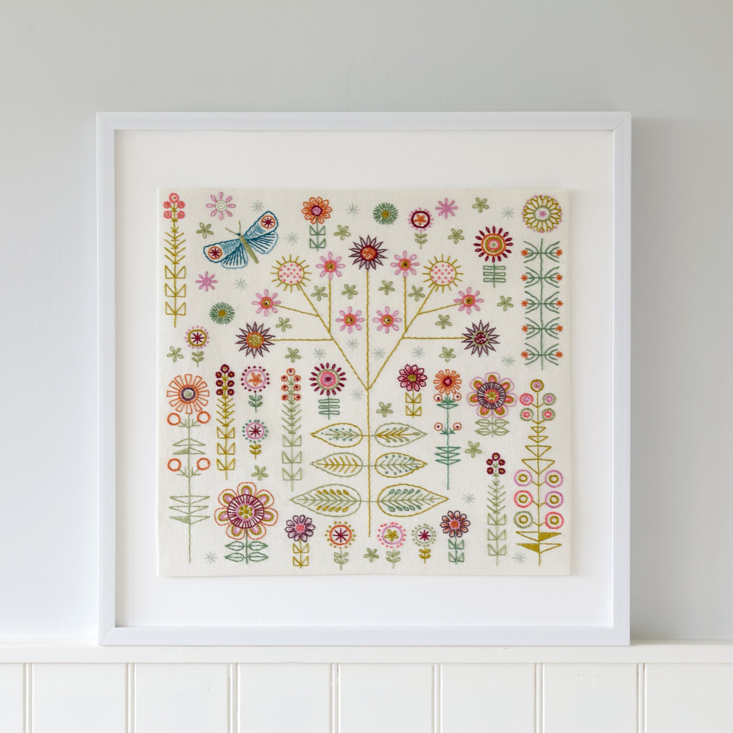 Garden Cushion/sampler Embroidery Kit - Etsy