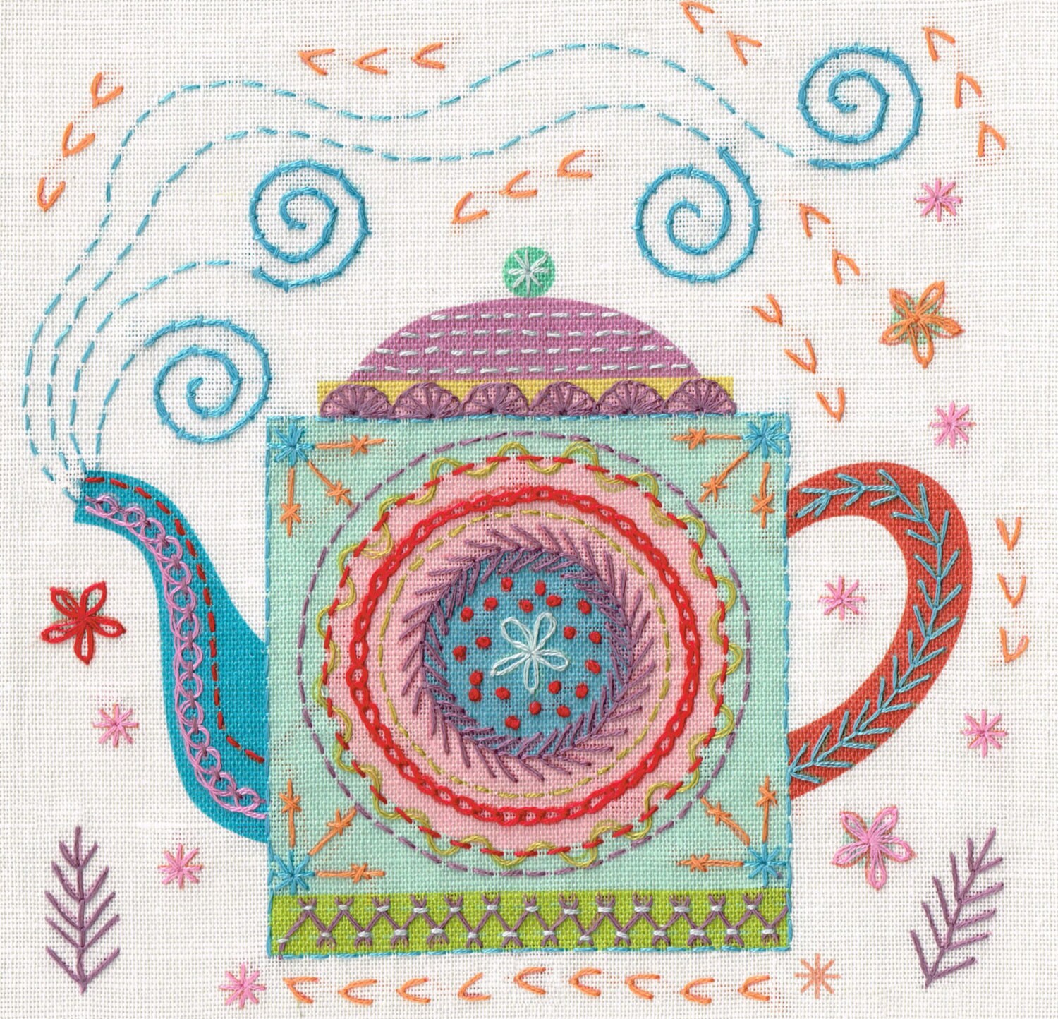 Teapot Embroidery Kit - Etsy UK