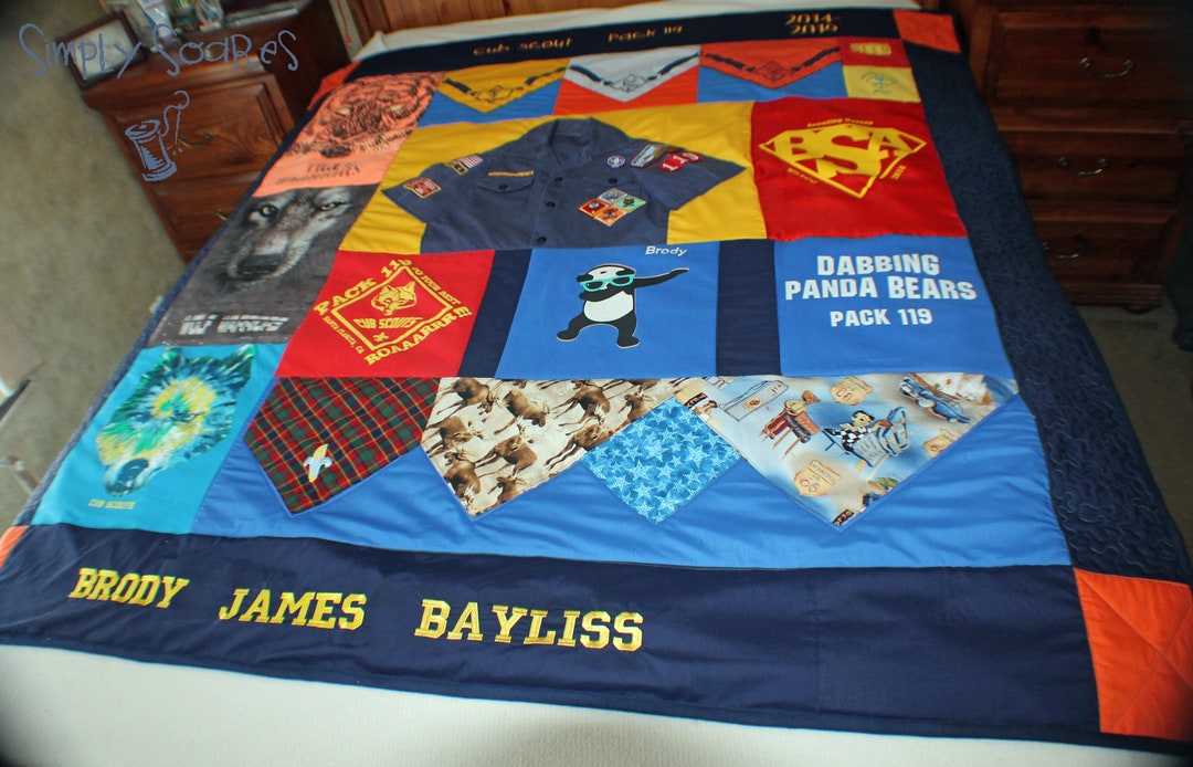Boy Scout or Cub Scout Memory Quilt Custom Made - Etsy Canada