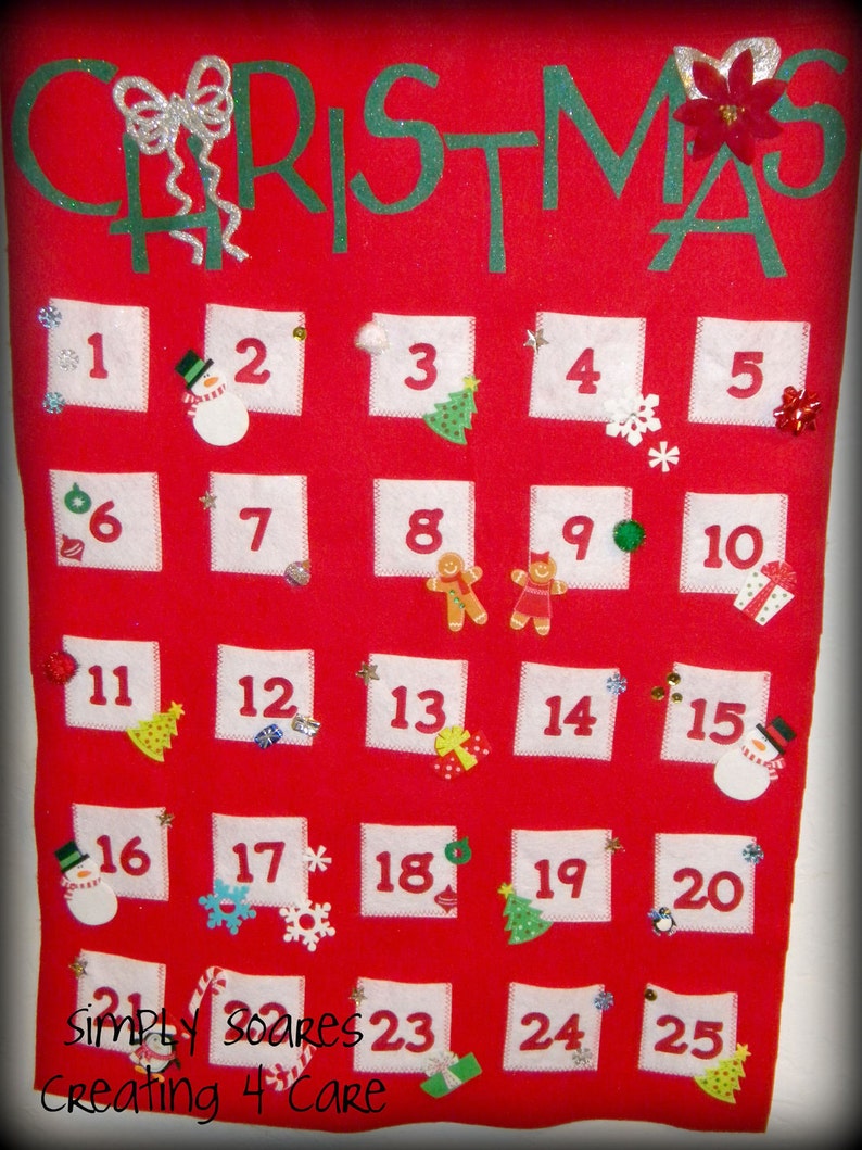 Christmas Advent Calendar Wall Hanging - Etsy