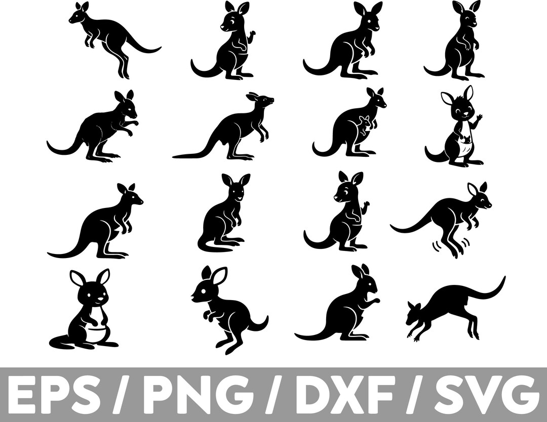 Joey SVG, Joey Silhouette Clipart, Kangaroo Cut File for Cricut ...