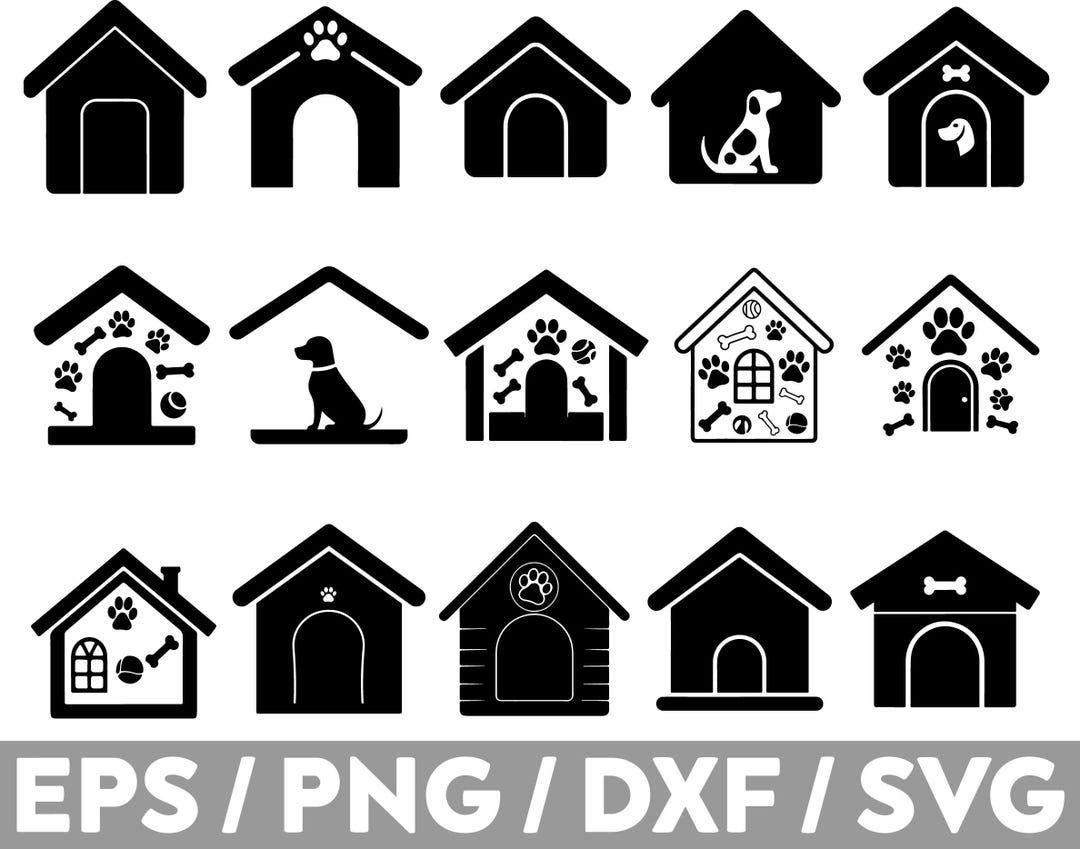 Dog House Clipart | Kennel SVG Bundle, Pet Crafts (digital Download) - Etsy