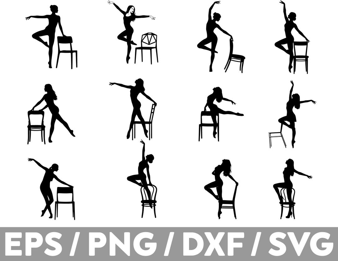 Girl Chair Dance SVG | Silhouette Clipart | Dance Files for Cricut ...