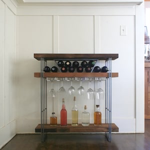 Open Bar - Modern Industrial Bar From Reclaimed Wood and Steel - Etsy