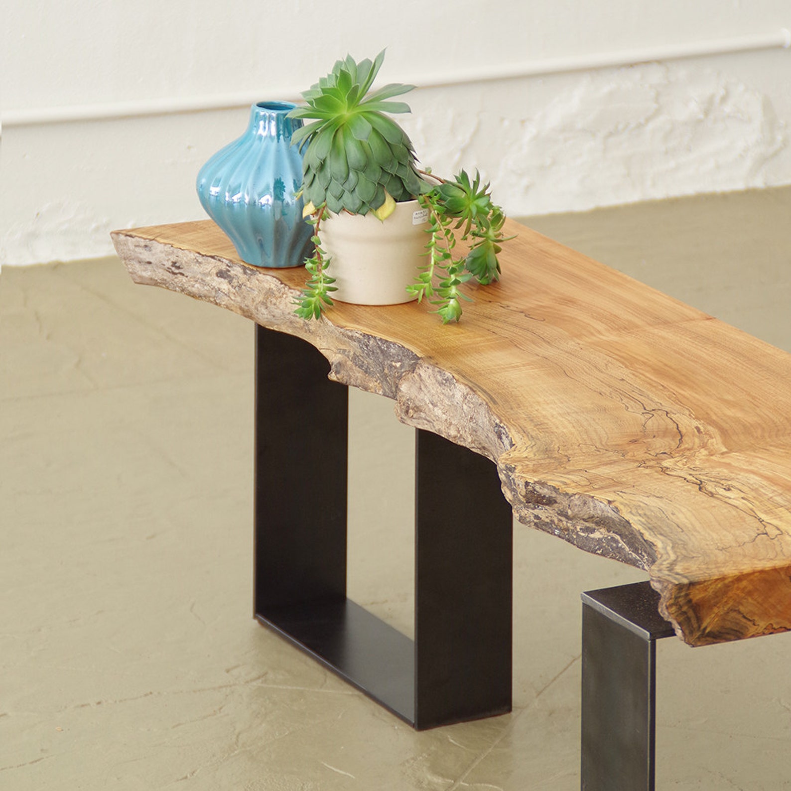 Live Edge Maple Bench From Urban Salvage Wood and High - Etsy