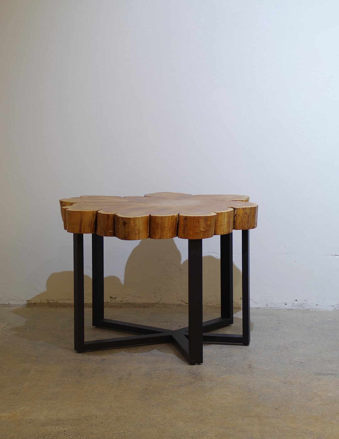 Reclaimed Live Edge Wood Lobby Table From Urban Salvage Cypress and ...