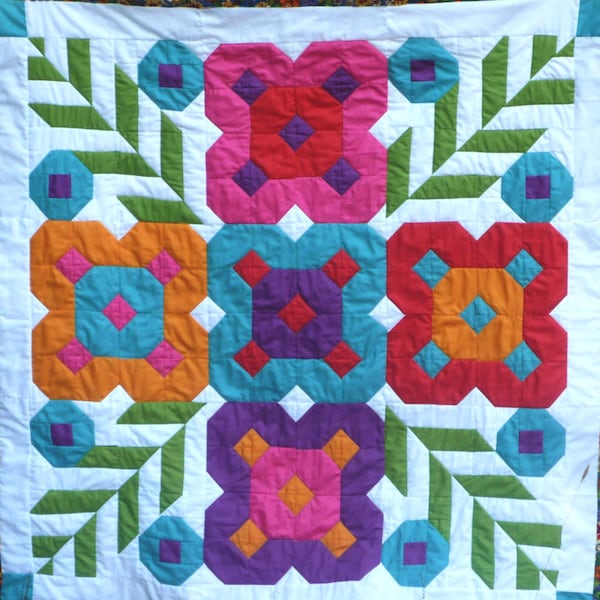 Modern Flower Quilt Pattern - Etsy
