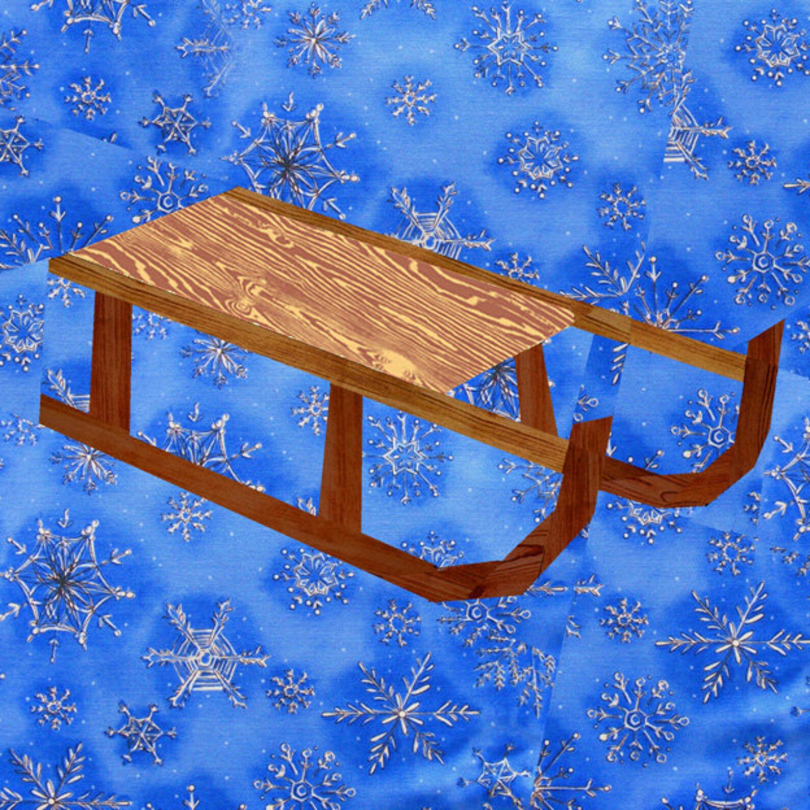 Sled Quilt Block, Paper Pieced Quilt Pattern, PDF Pattern, Instant ...