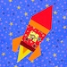 Rocket Ship Paper Pieced Quilt Block Pattern PDF - Etsy