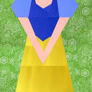 Snow White Paper Pieced Quilt Block Pattern PDF - Etsy