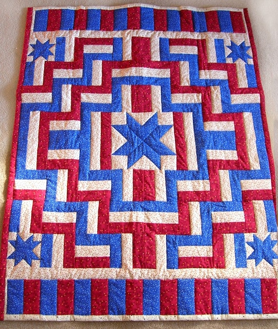 Patriotic Quilt Block Patterns Patriotic American Star Quilt Pattern