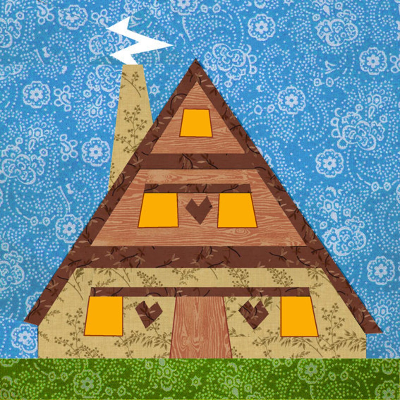 Gingerbread House Quilt Block, Paper Pieced Quilt Pattern, PDF Pattern ...