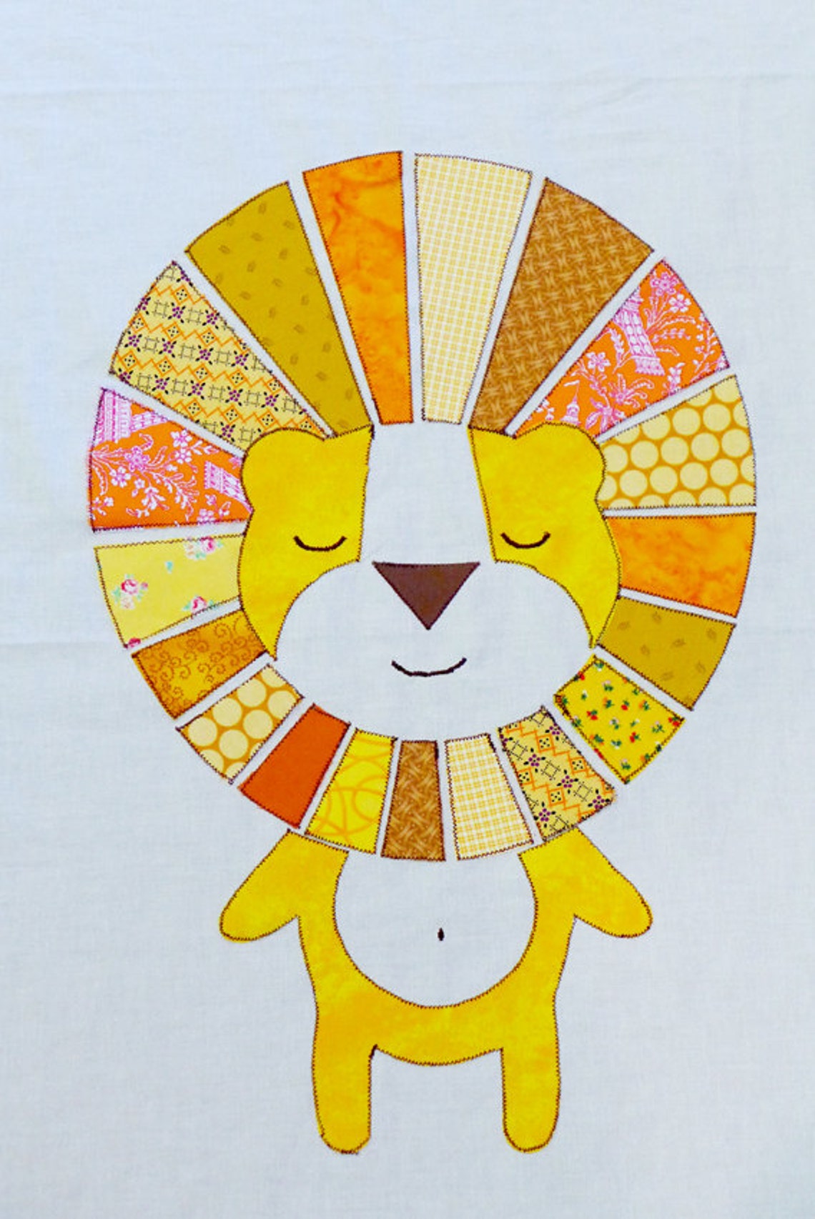 NEW Sleeping Lion Quilt Pattern PDF EASY Quilt Pattern - Etsy