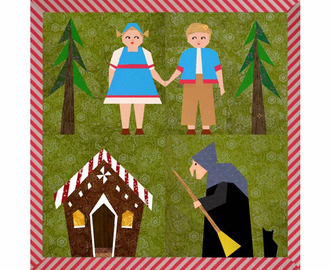 The Old Witch Paper Pieced Quilt Block Pattern PDF - Etsy