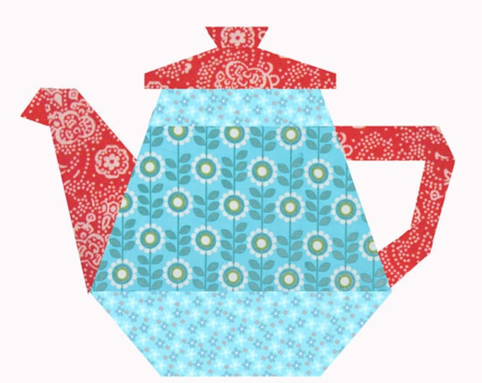 Tea Pot Quilt Block, Paper Pieced Quilt Pattern, PDF Pattern, Instant ...