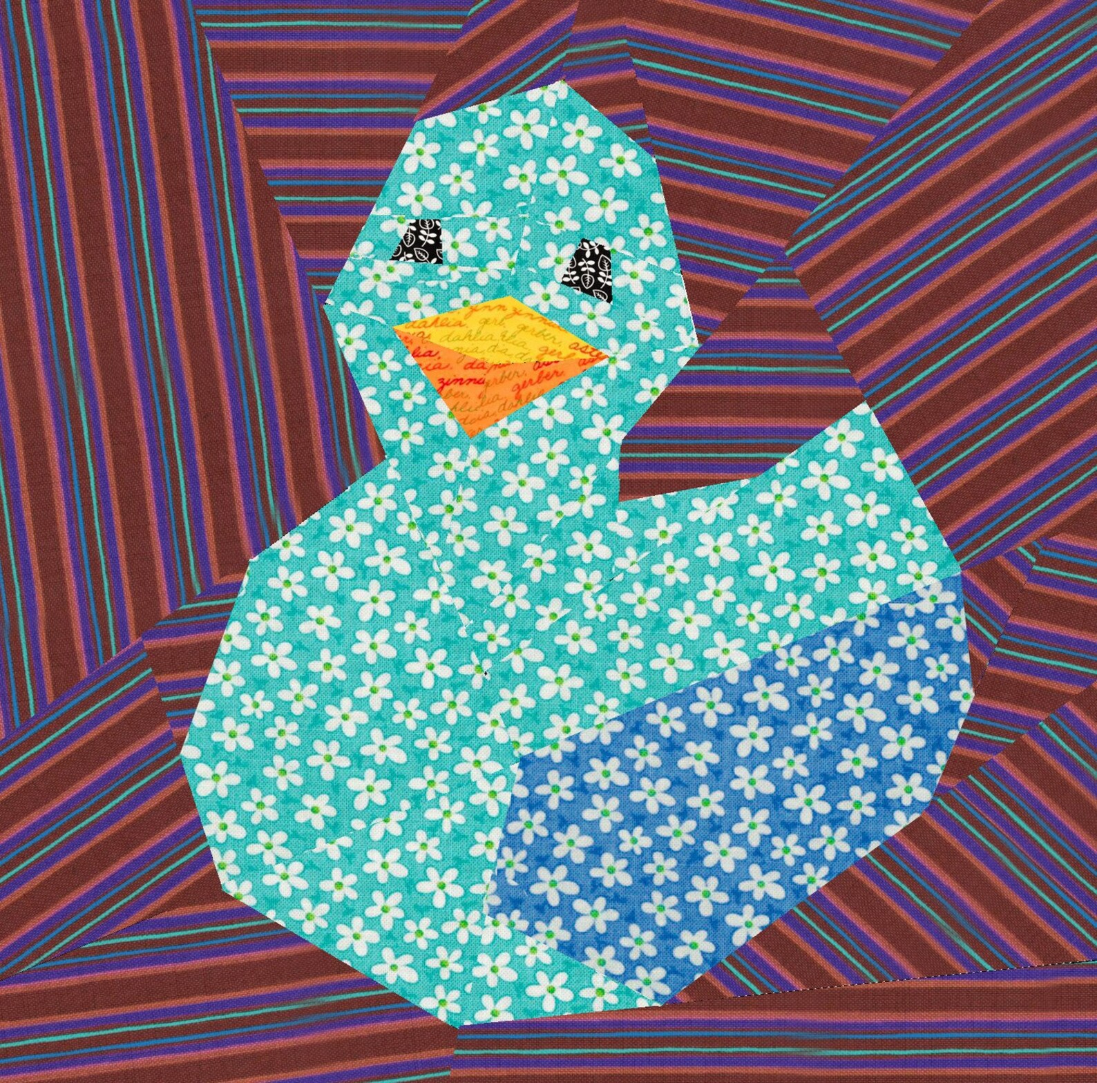Ducky Paper Pieced Quilt Block Pattern PDF - Etsy