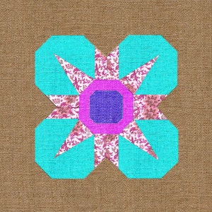 Sweet Flower Paper Pieced Quilt Block Pattern PDF - Etsy