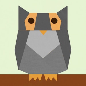 Owl Paper Pieced Quilt Block Pattern PDF - Etsy