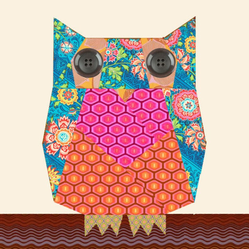 Owl Paper Pieced Quilt Block Pattern PDF - Etsy Australia