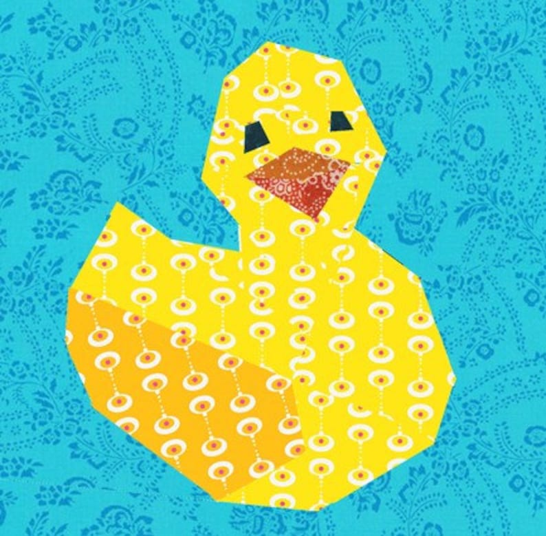 Ducky Paper Pieced Quilt Block Pattern PDF - Etsy